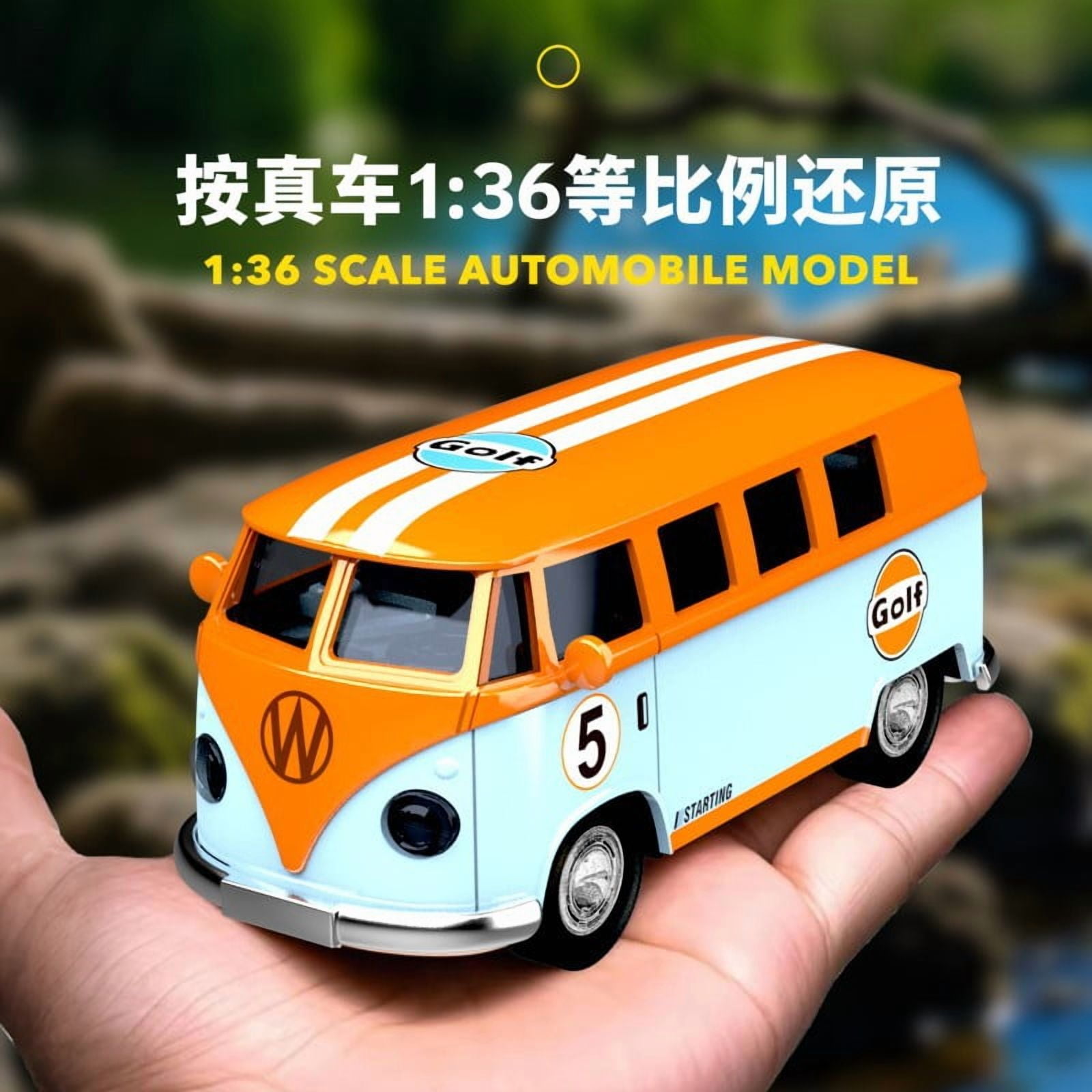 1:36 Classic retro Beetle Bus vintage car alloy pull back toy car model ...