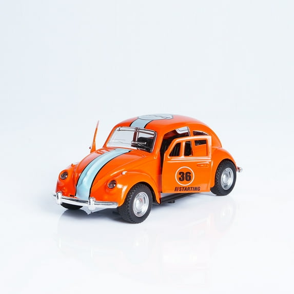 1:36 Halloween Pumpkin Orange Beetle Alloy Die-Cast Painted Racing Car ...