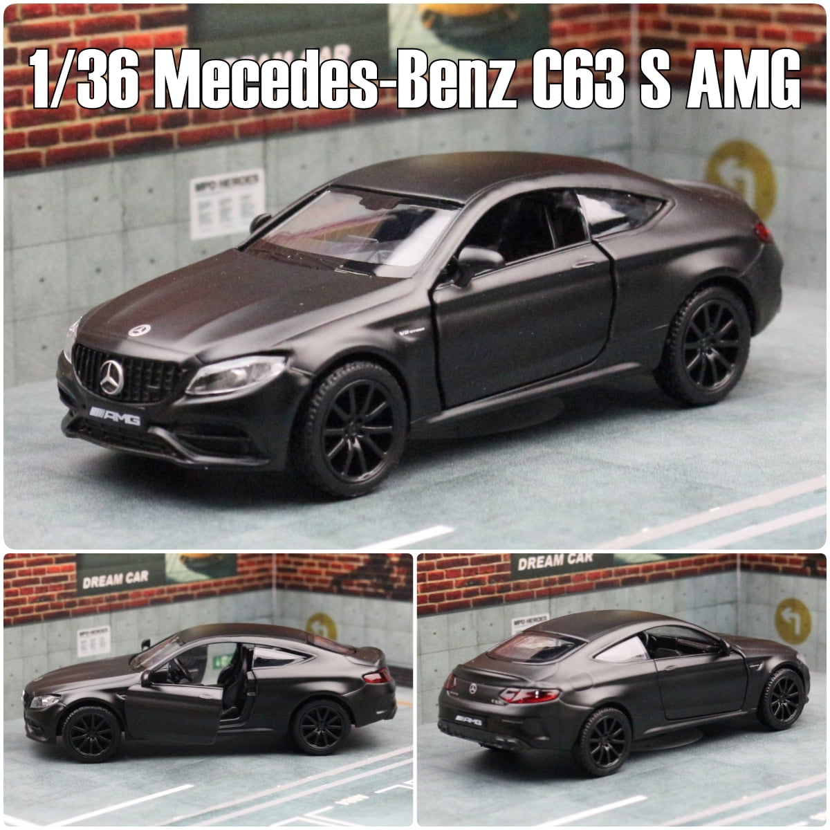 1/36 Mercedes-Benz C63 S AMG C-Class Toy Car Model For Children RMZ ...