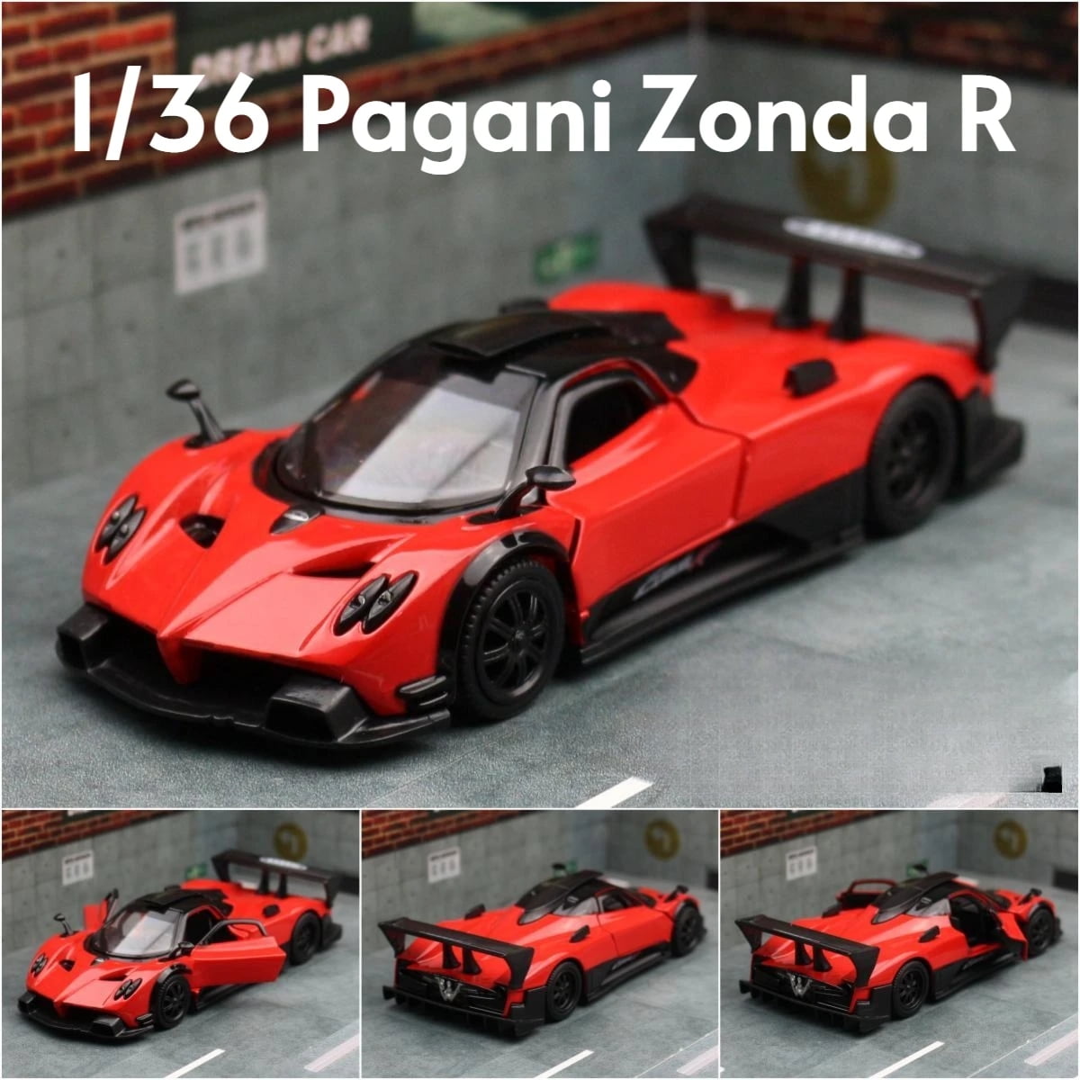 1/36 Pagani Zonda R Evolution Toy Car Model RMZ CiTY Diecast Racing ...