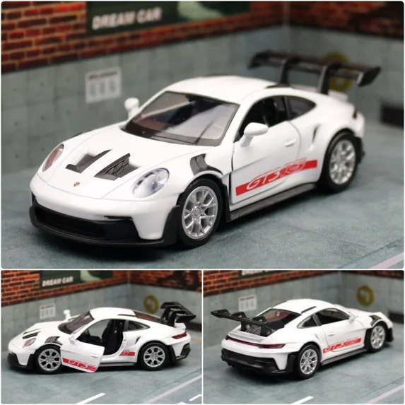 1:36 Porsche 911 992 GT3 RS Alloy Track Racing Car Model Diecast Metal ...