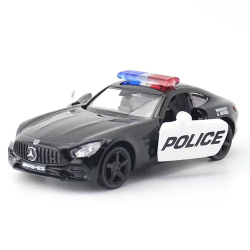 1/36 Scale AMG GTS Police Car Model Diecast Toy Cars Metal Vehicles ...