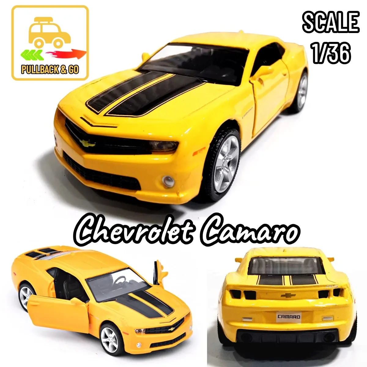 1:36 Scale Chevrolet Corvette C6R C7 Replica Diecast Model Car Interior ...