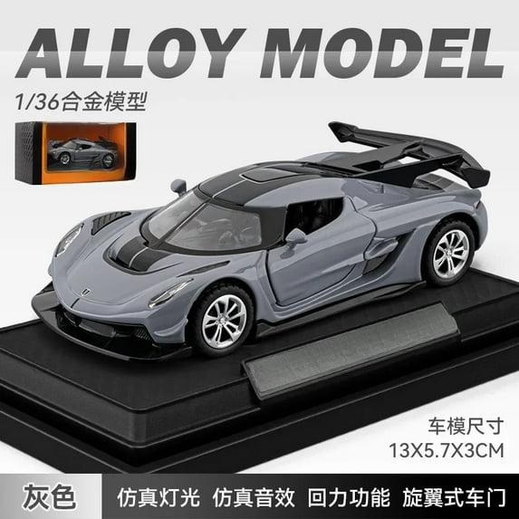 1:36 ScaleSuper Car Model Toys Metal Diecast Light Music Pull Back ...