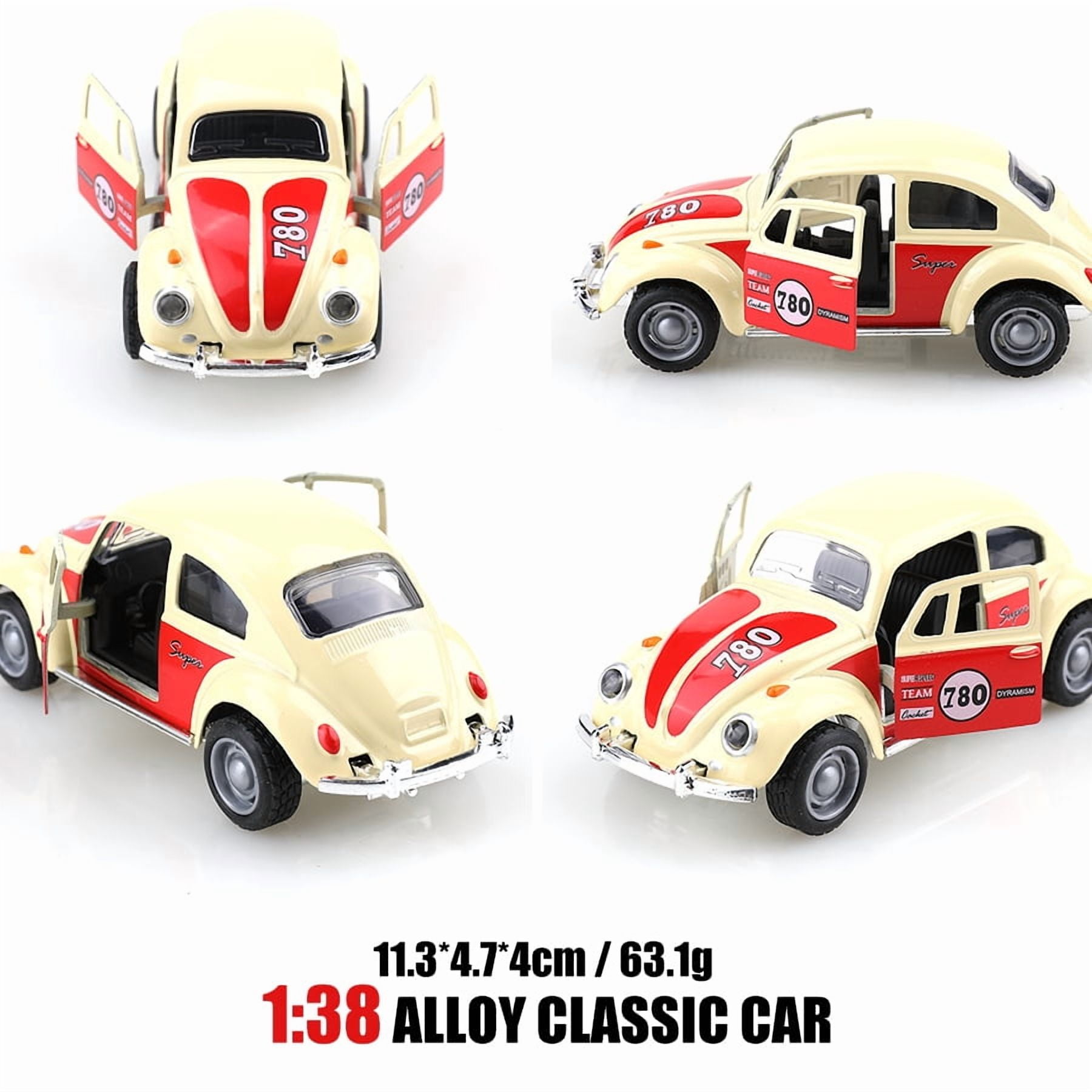 1:38 Classical Cute Beettle, Alloy Model Car, Simulated vehicle ...