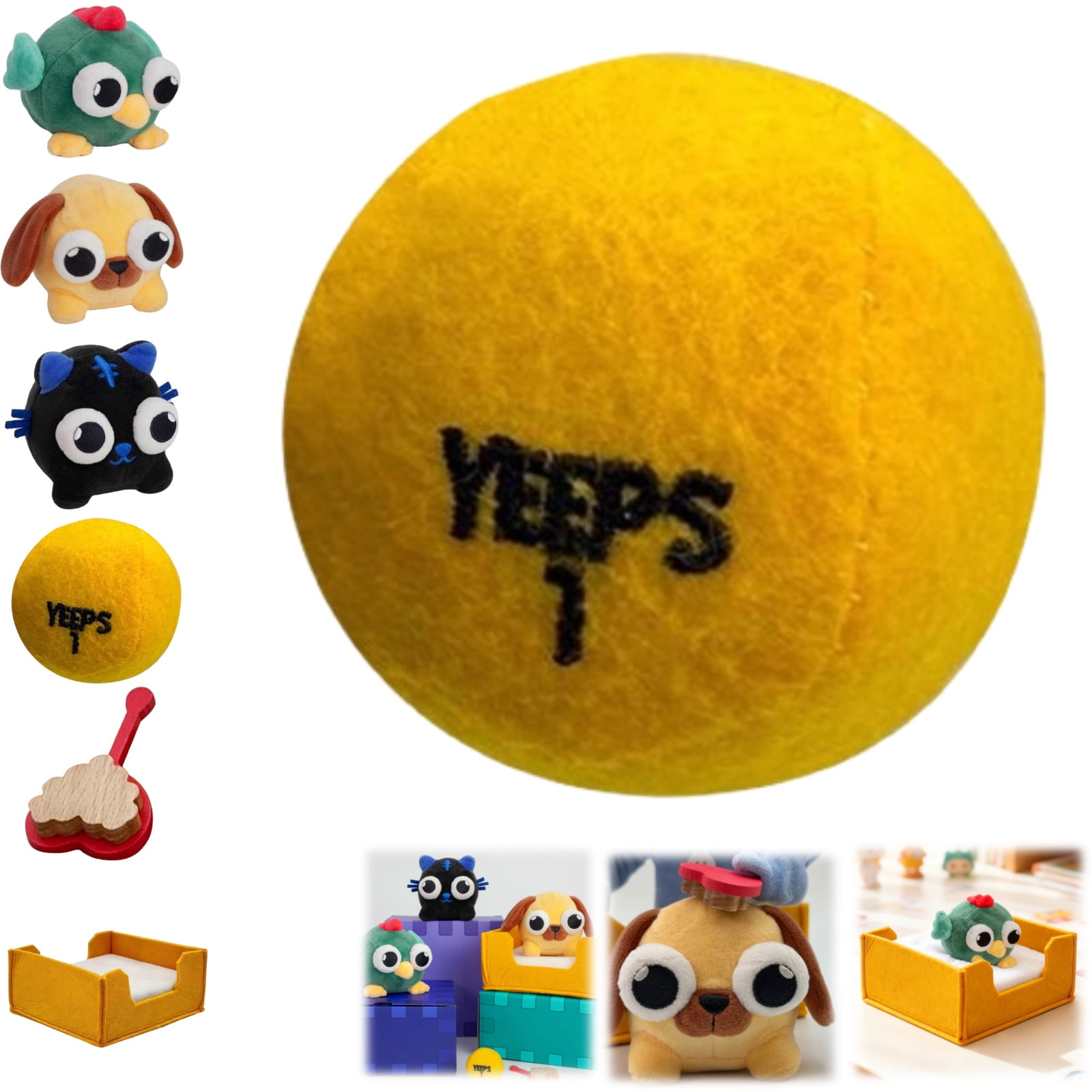 1.38" Yeeps Pet Tennis Ball, Plush Toy - Soft Plushie Dolls Cotton ...