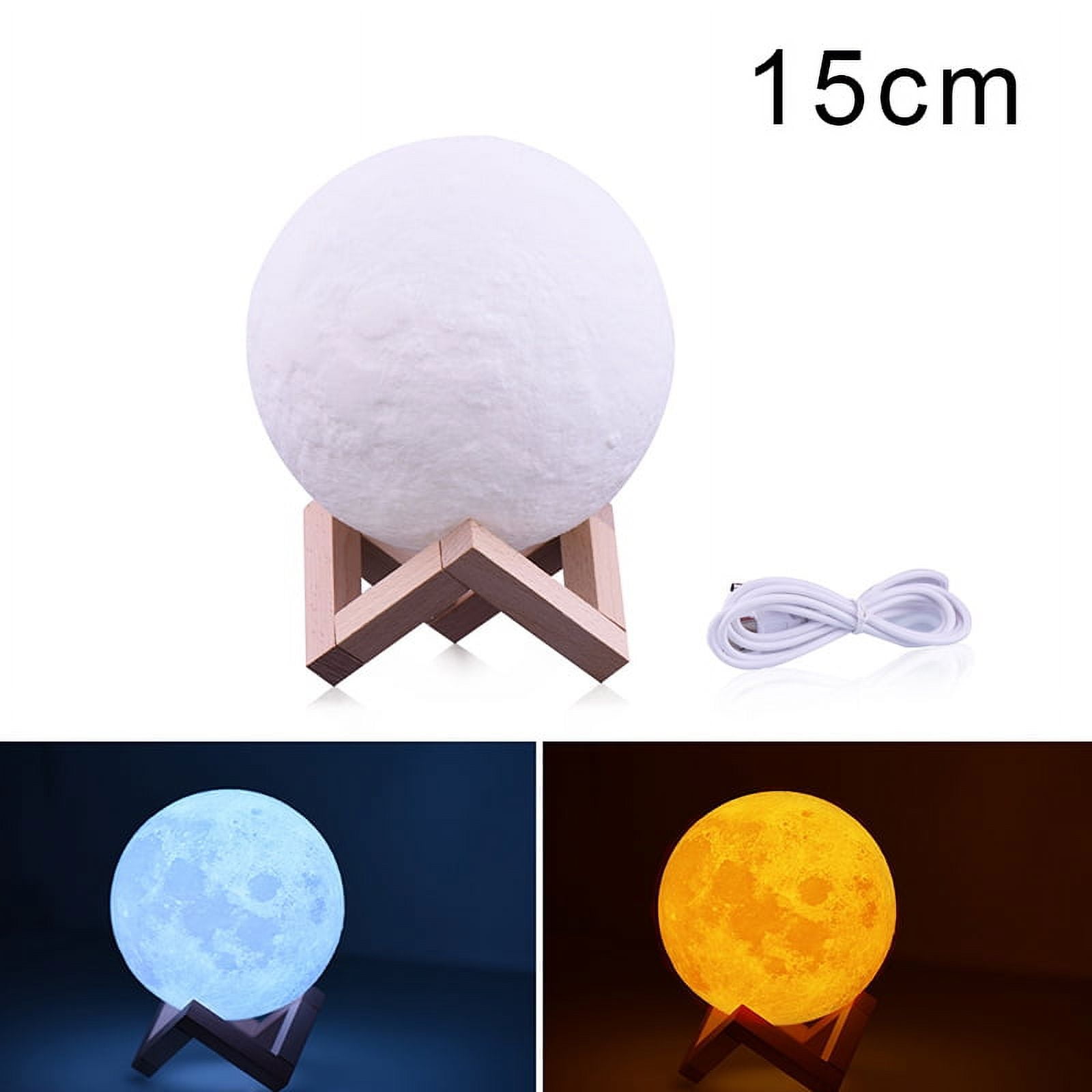 1 3D Moon Led Night Light Moonlight Desk Lamp Usb Rechargeable for Home ...