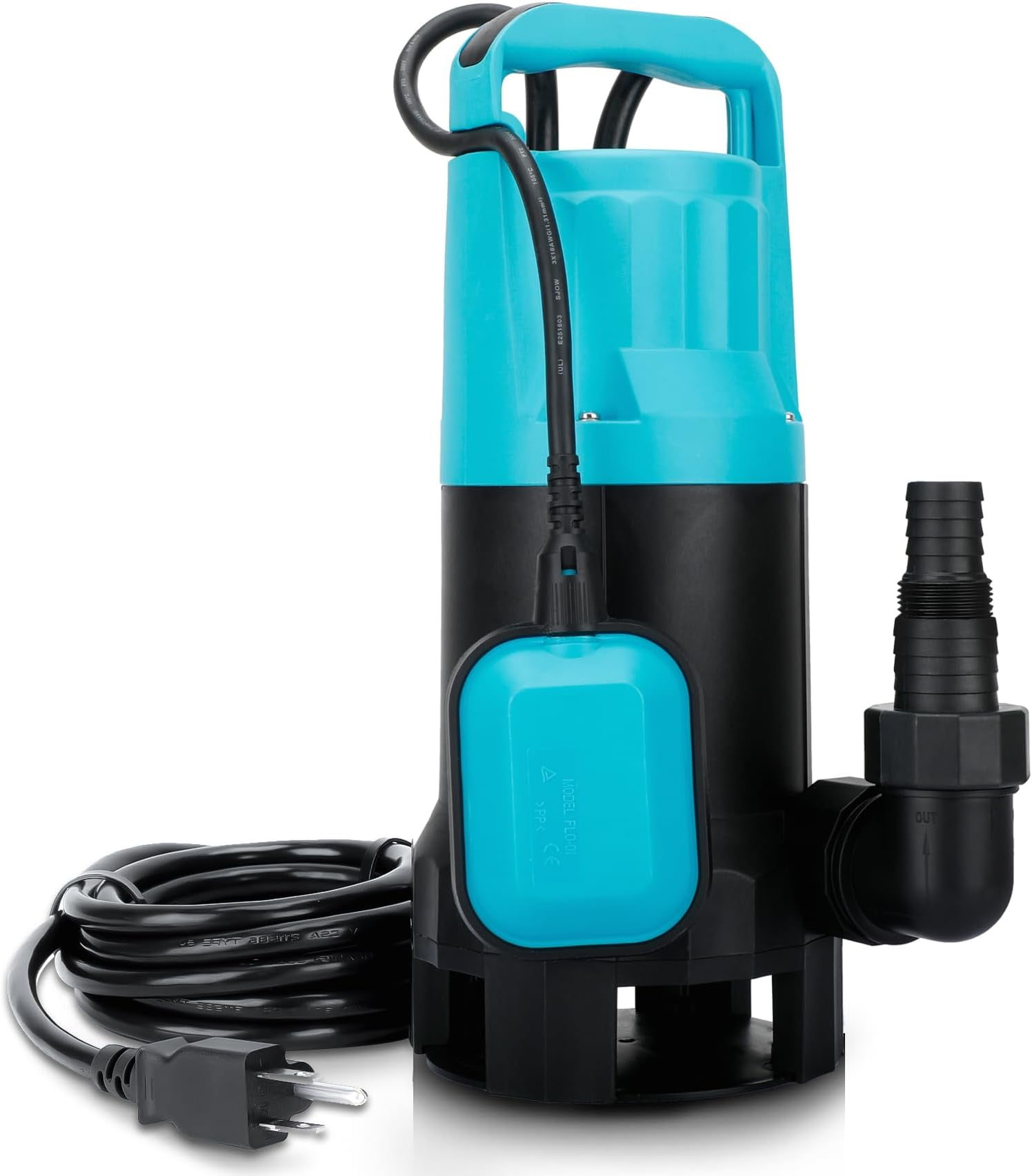 1.3HP Sump Pump 5280GPH Submersible Water Pump with Float , Submersible ...