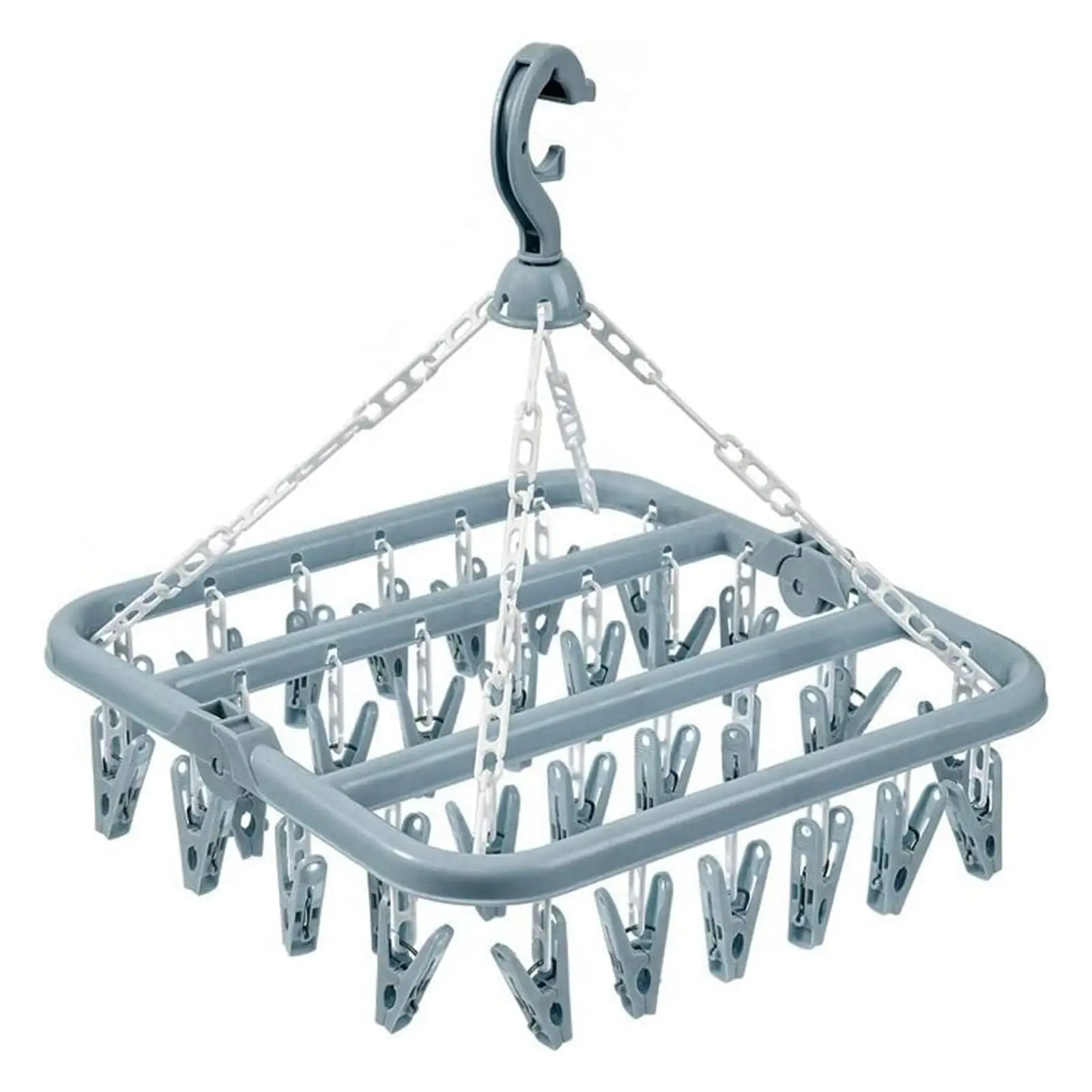 1/3PCS Foldable Drip Hanger with 32 Clips - Plastic Hanging Drying Rack ...