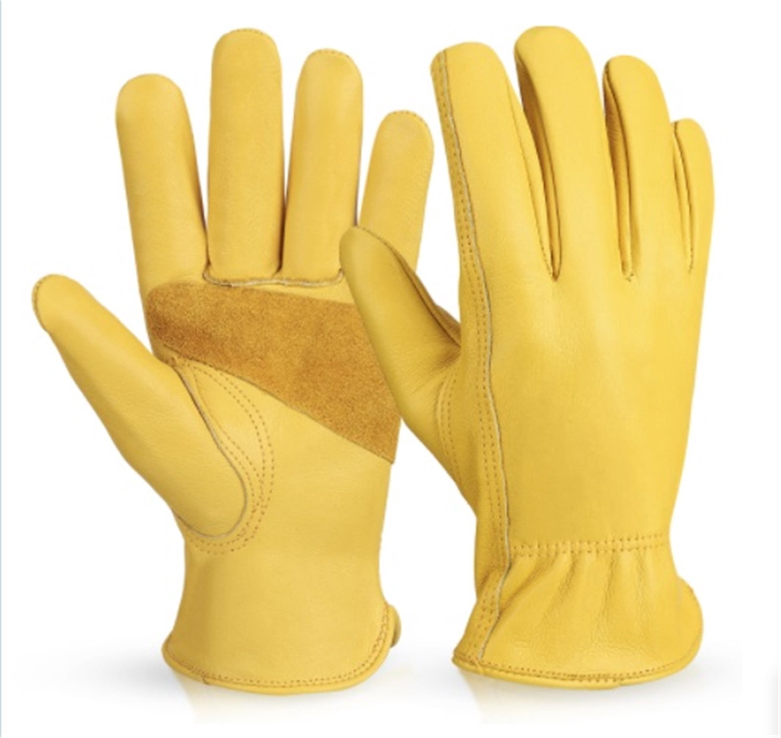 1/3Pairs Work Gloves, Cowhide Gardening Gloves For Wood Cutting//Truck ...