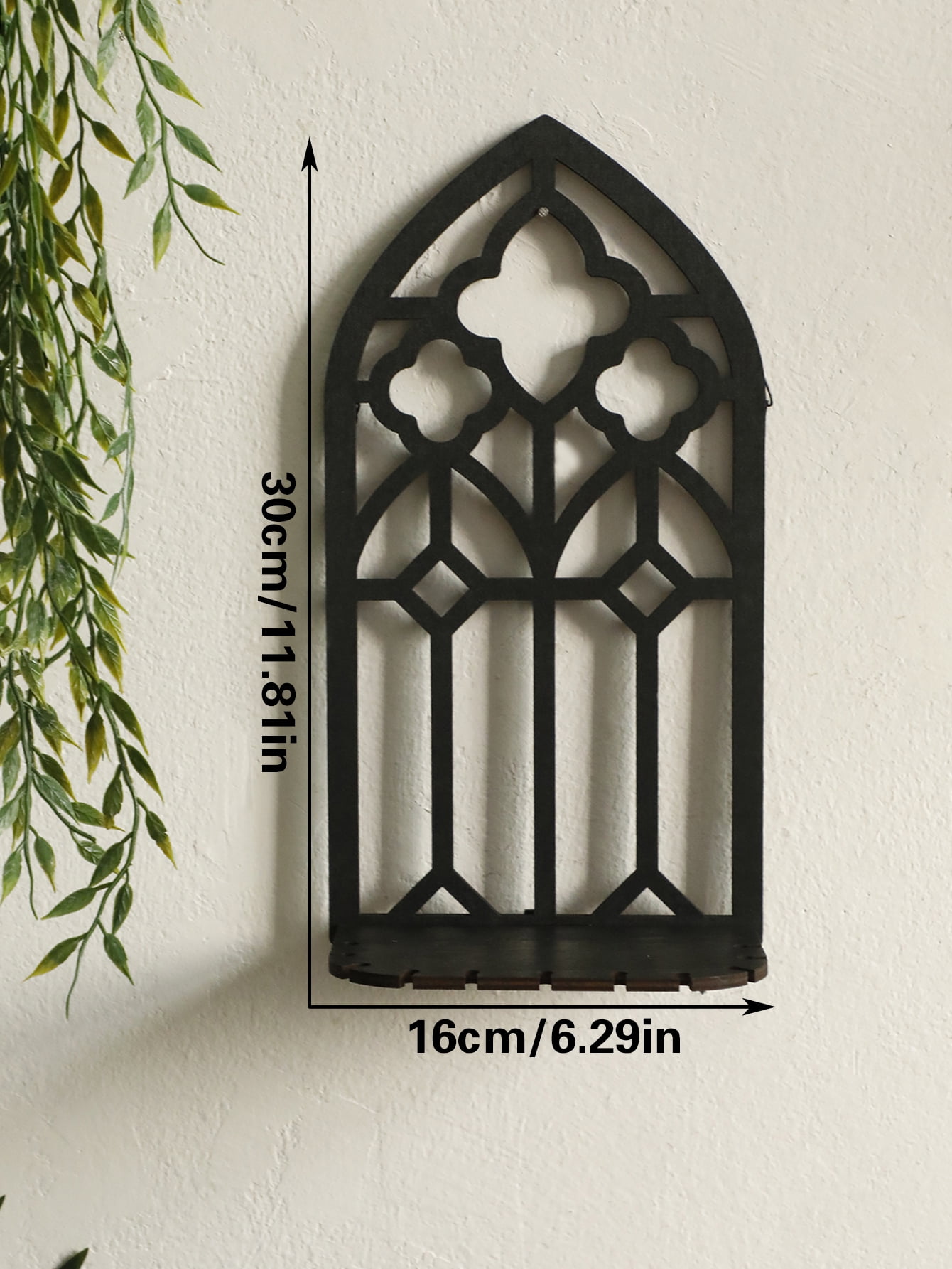 1/3Pc Gothic Wooden Hollow Wall Decoration Wall Decor Vintage Cathedral ...
