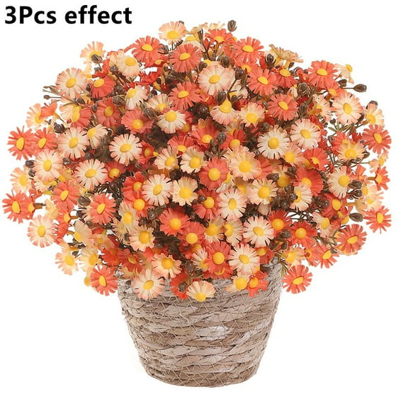 1/3Pcs 33cm Artificial Autumn Flowers Fake Silk Small Daisy Bouquet ...