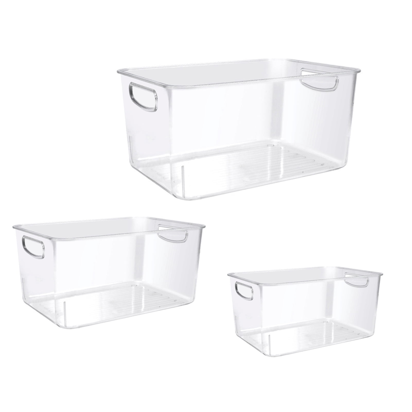 1/3Pcs Extra Large Clear Plastic Storage Bins Transparent Organizer ...