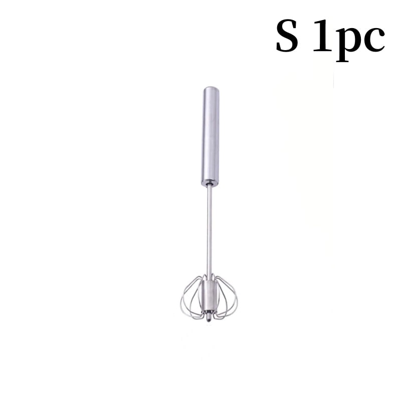 1/3Pcs Semi Automatic Egg Beater Stainless Steel Manual Hand Whisk ...