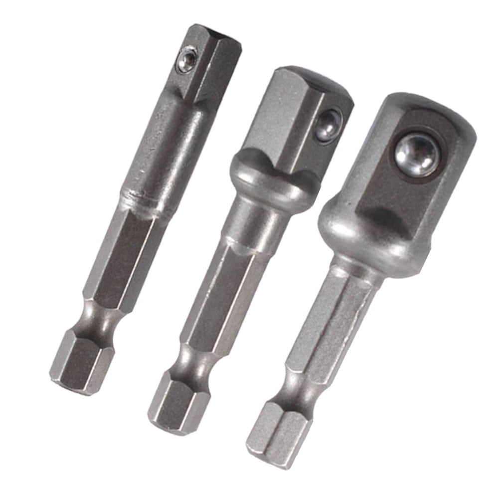 1/3Pcs Socket Adapter 1/4 Hex Shank Nut Driver Extension Drill Socket ...