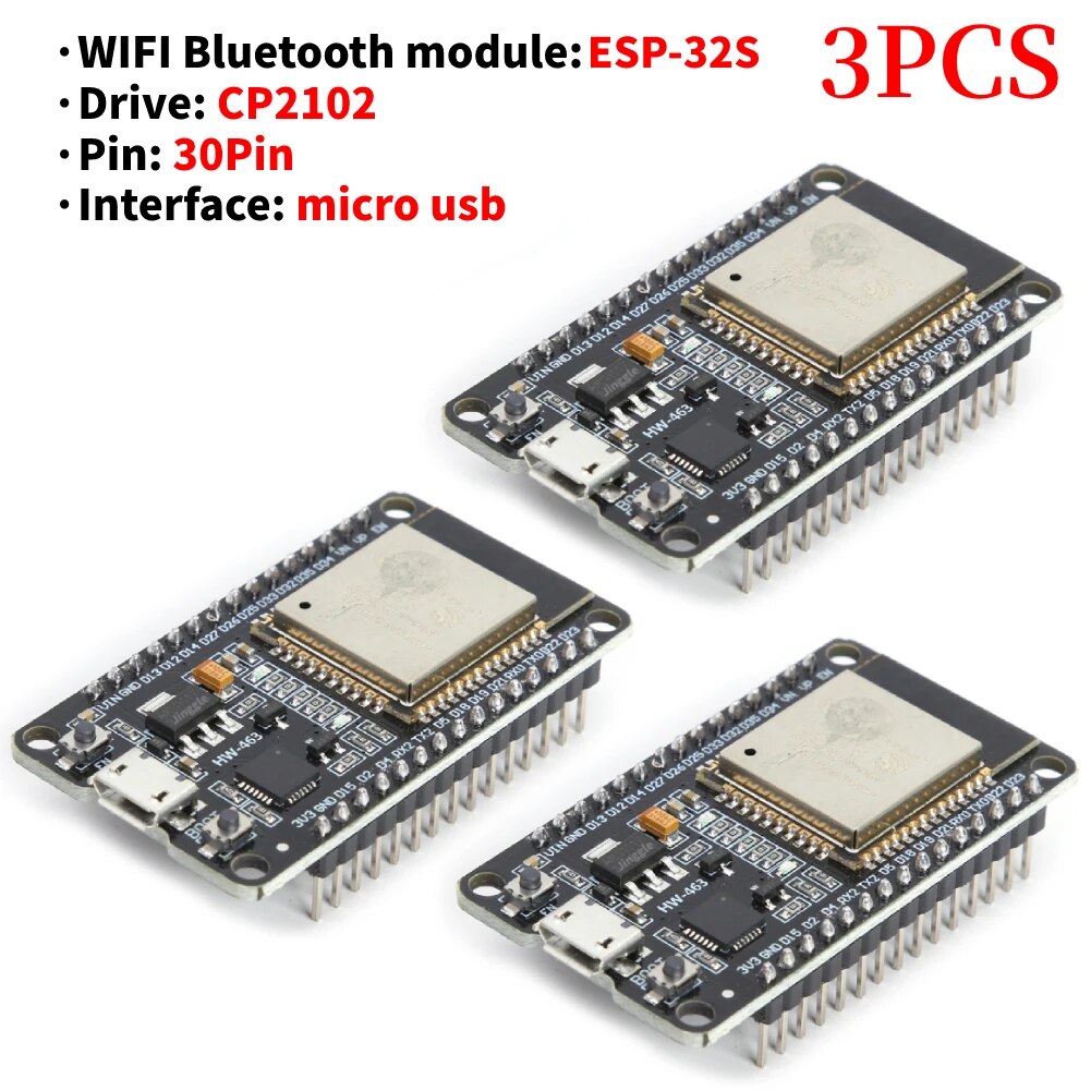 1-3Set ESP32 WROOM-32 CH340C Development Board TYPE-C Micro USB WiFi+Bluetooth Ultra-Low Power ...