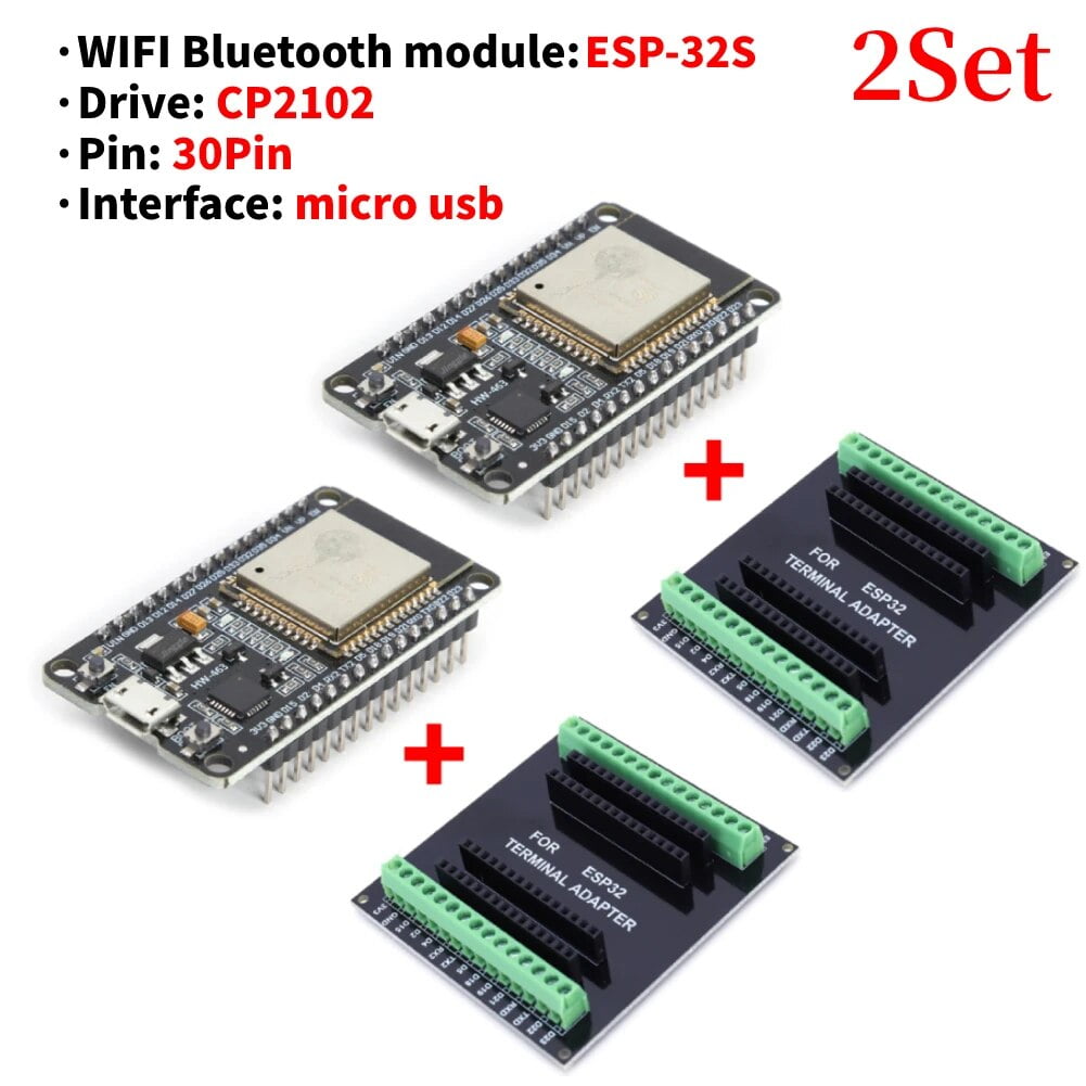 1-3Set ESP32 WROOM-32 CH340C Development Board TYPE-C Micro USB WiFi ...