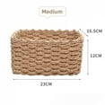1/3pcs Handmade Straw Woven Soft Round Paper Rope Storage Basket for ...