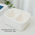 1/3pcs Handmade Straw Woven Soft Round Paper Rope Storage Basket for ...
