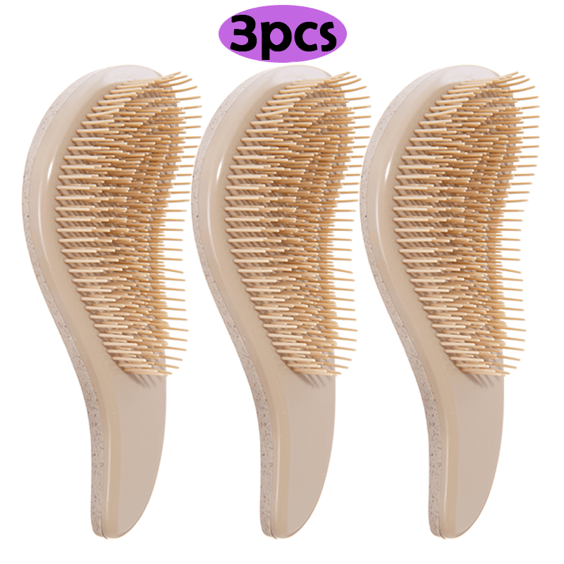 1/3pcs Magic Detangling Hairbrush Wheat Straw Scalp Massage Comb Soft ...