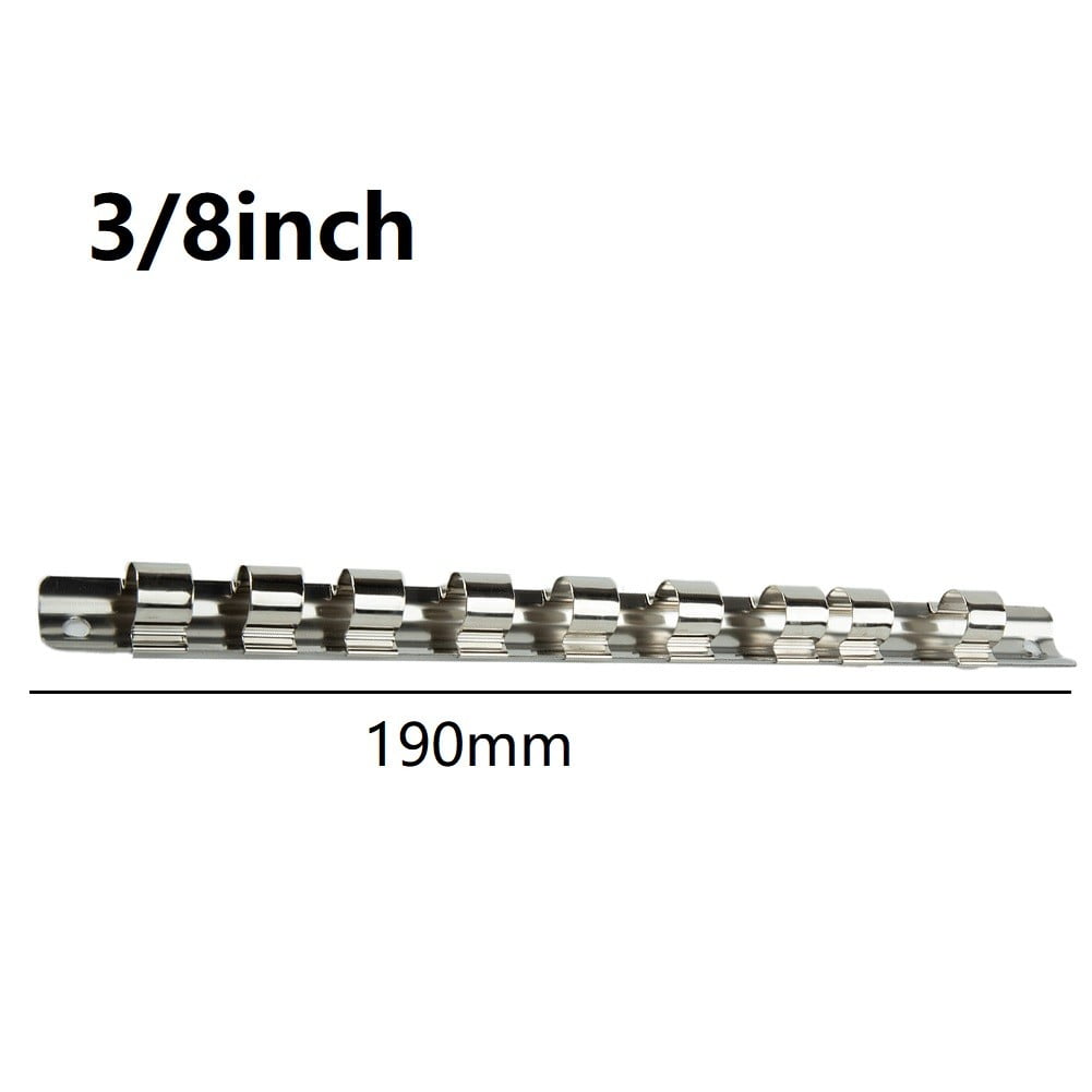 1/3pcs Socket Storage Rack Holder 1/4 3/8 1/2inch with 8 Clips On Rail ...