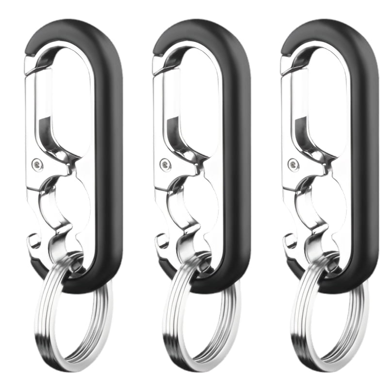 1/3pcs Stainless Keychain Hook Steel Buckle Bottle Opener Carabiner ...