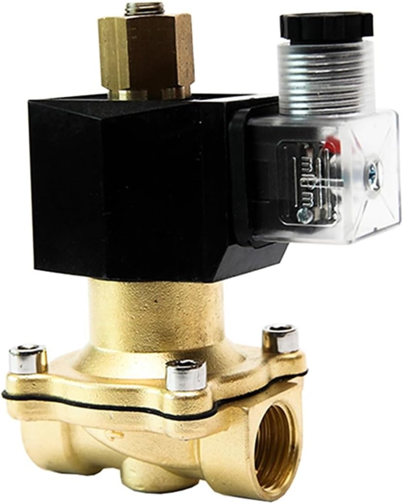 1/4" 1/2" 3/4" 1" 2" Normally Open Brass Solenoid Valve 220v 24V 12V 220V 110V Waterproof ...