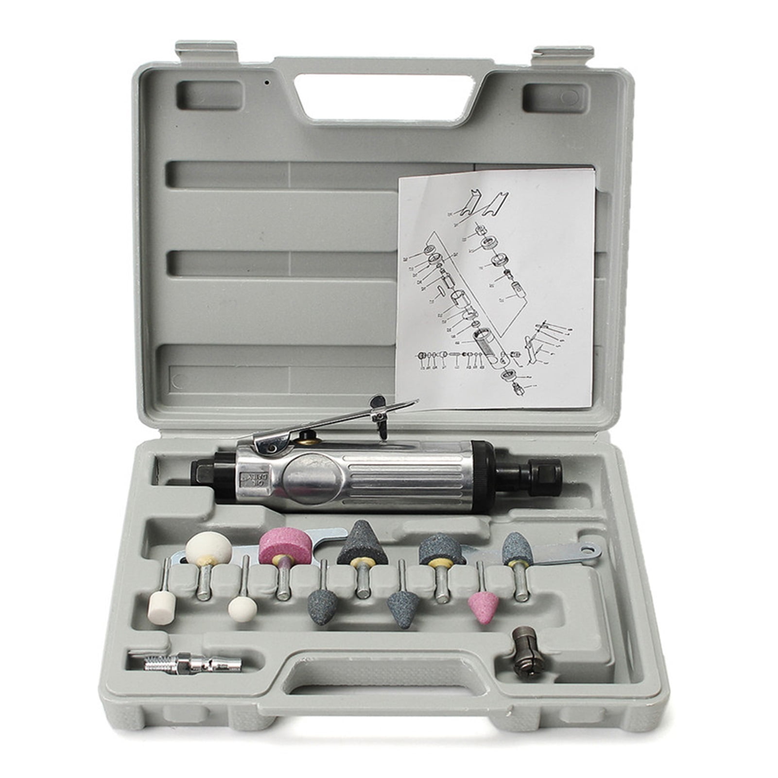 1/4 + 1/8 Inch Air Compressor Die Grinder Kit 3/6mm Shank Mounted ...