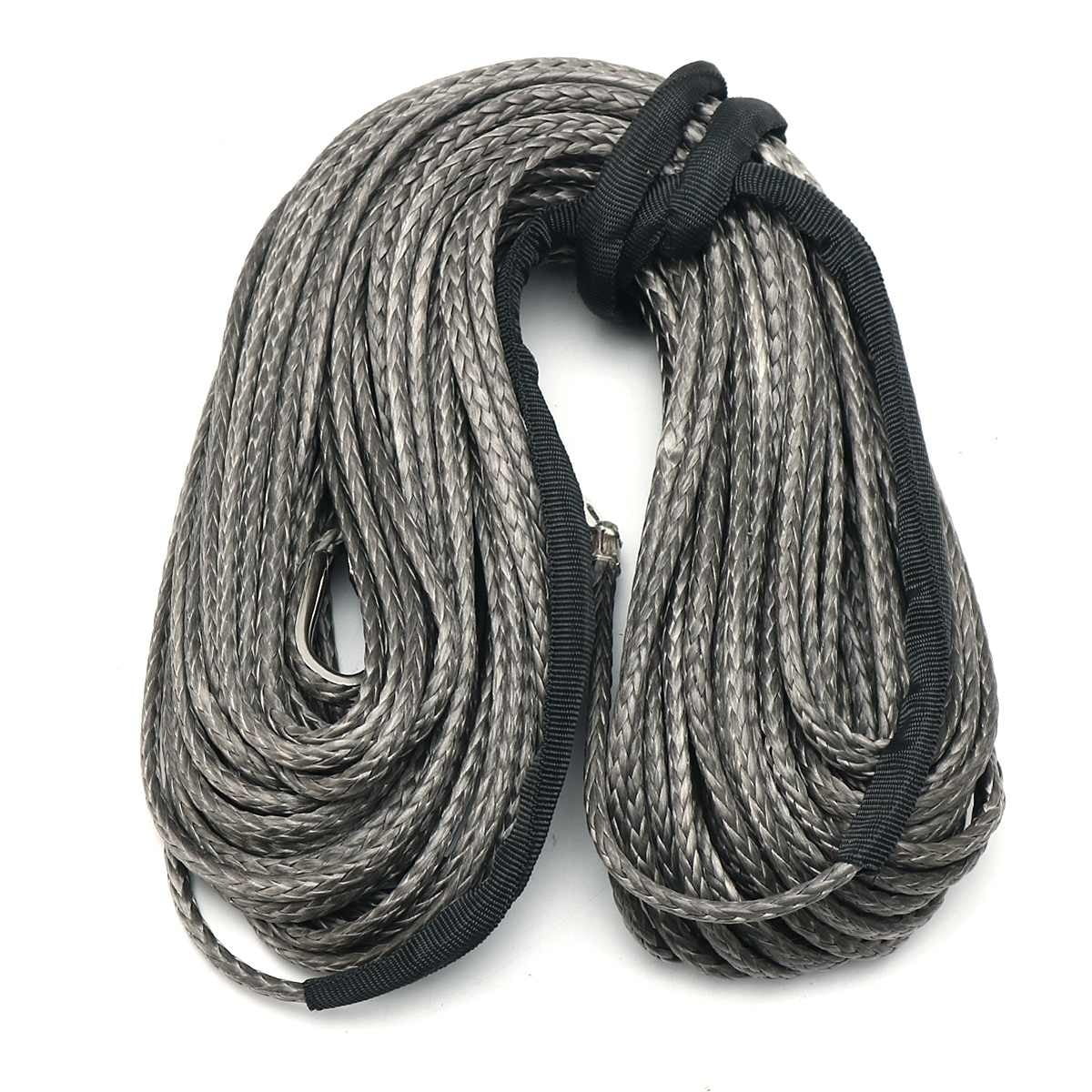 1/4" 100ft Synthetic Fiber Durable Winch Line Cable Rope 6500 lbs ...