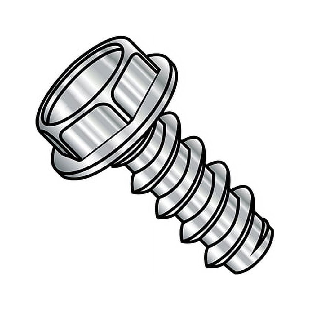1/4-14X1/2 Unslotted Indented Hex Washer Self Tapping Screw Type B Fully Thread 18 (Pack Qty ...