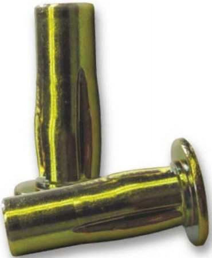 1/4"-20, 0.280" to 0.50", Zinc Yellow Steel Slotted Body Rivet Nut, 25 ...