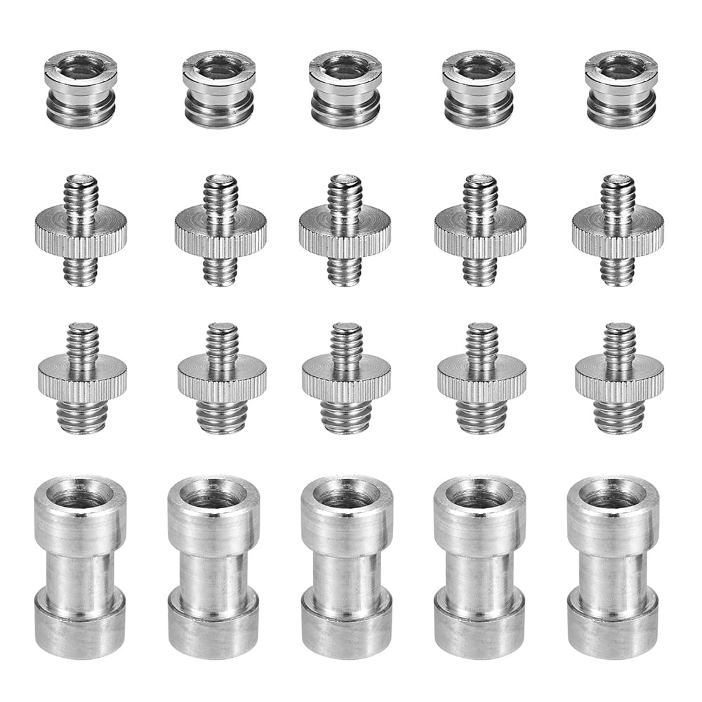 1/4"-20 to 3/8"-16 Threaded Screw Adapter Converter Female Spigot ...