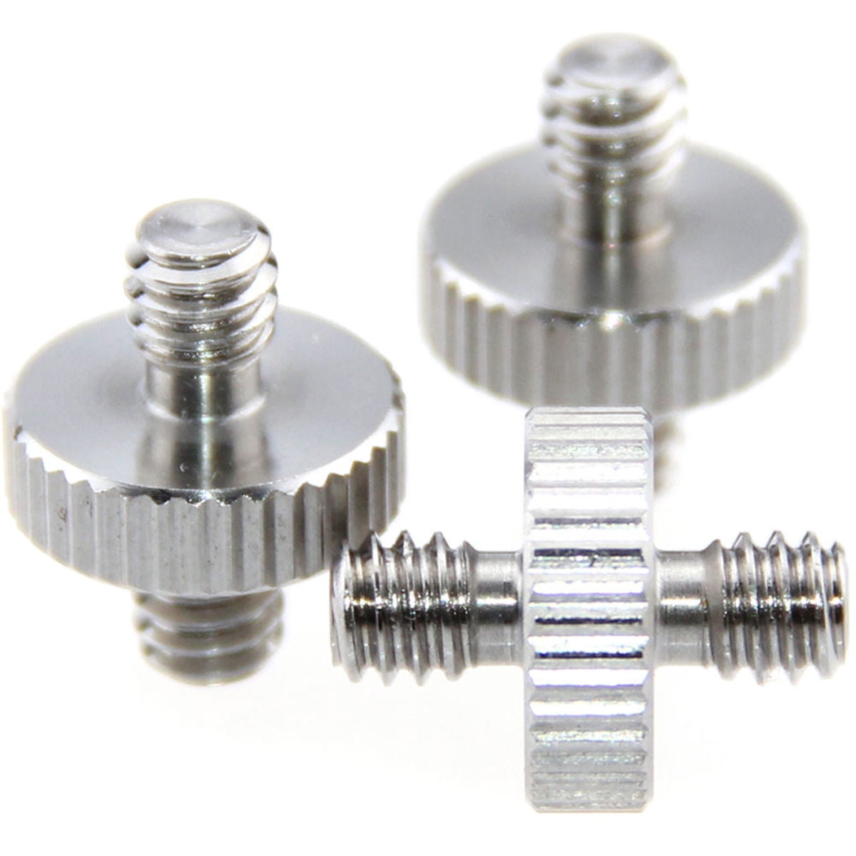 1/4"-20 Male to 1/4"-20 Male Double-Ended Screw Adapter, 3-Pack ...