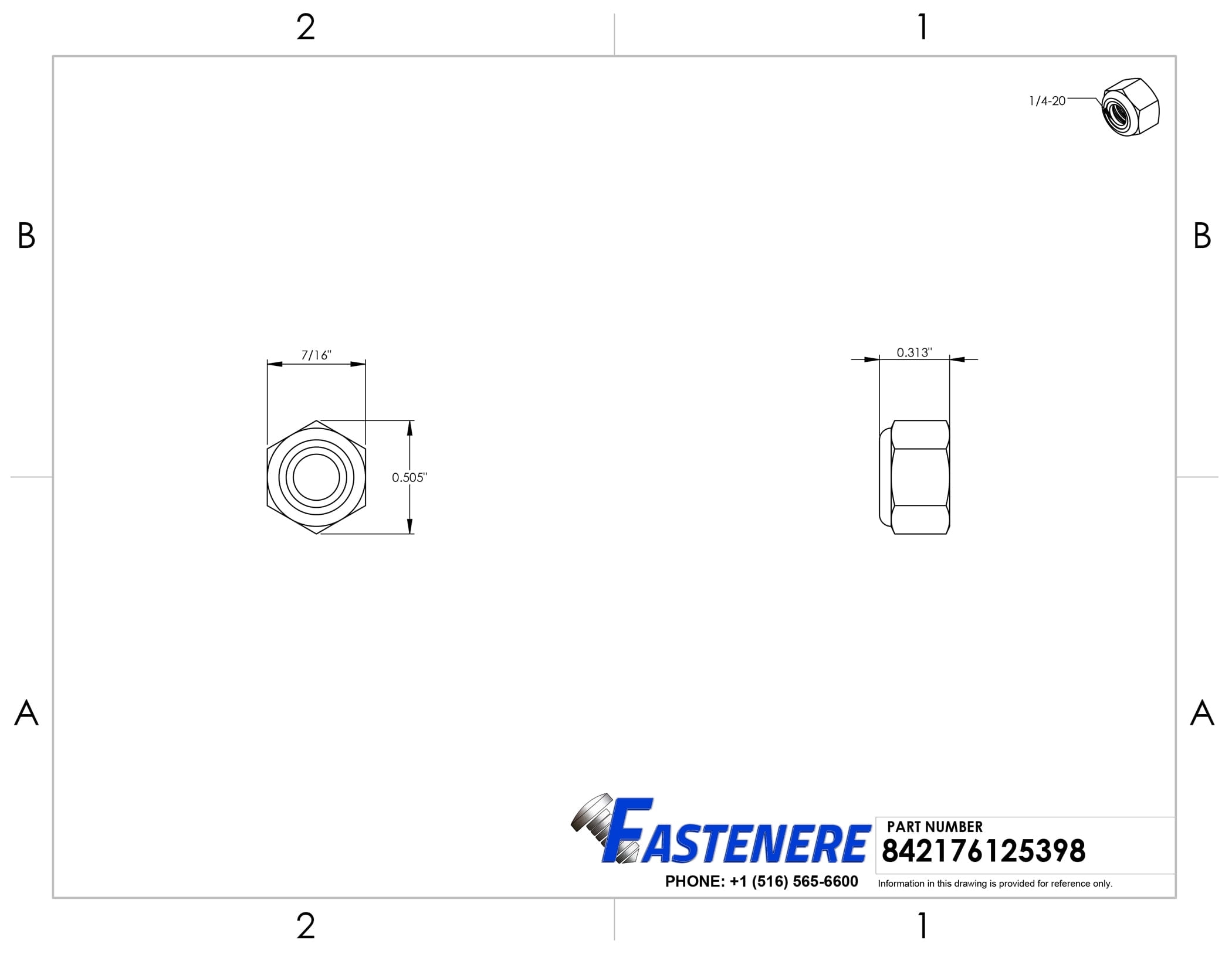 1/4-20 Nylon Lock Nut Stainless Steel 18-8 Elastic Insert Hex Nuts Qty ...