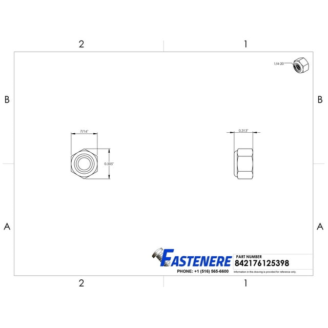 1/4-20 Nylon Lock Nuts Stainless Steel 18-8 Qty 100 - Walmart.com