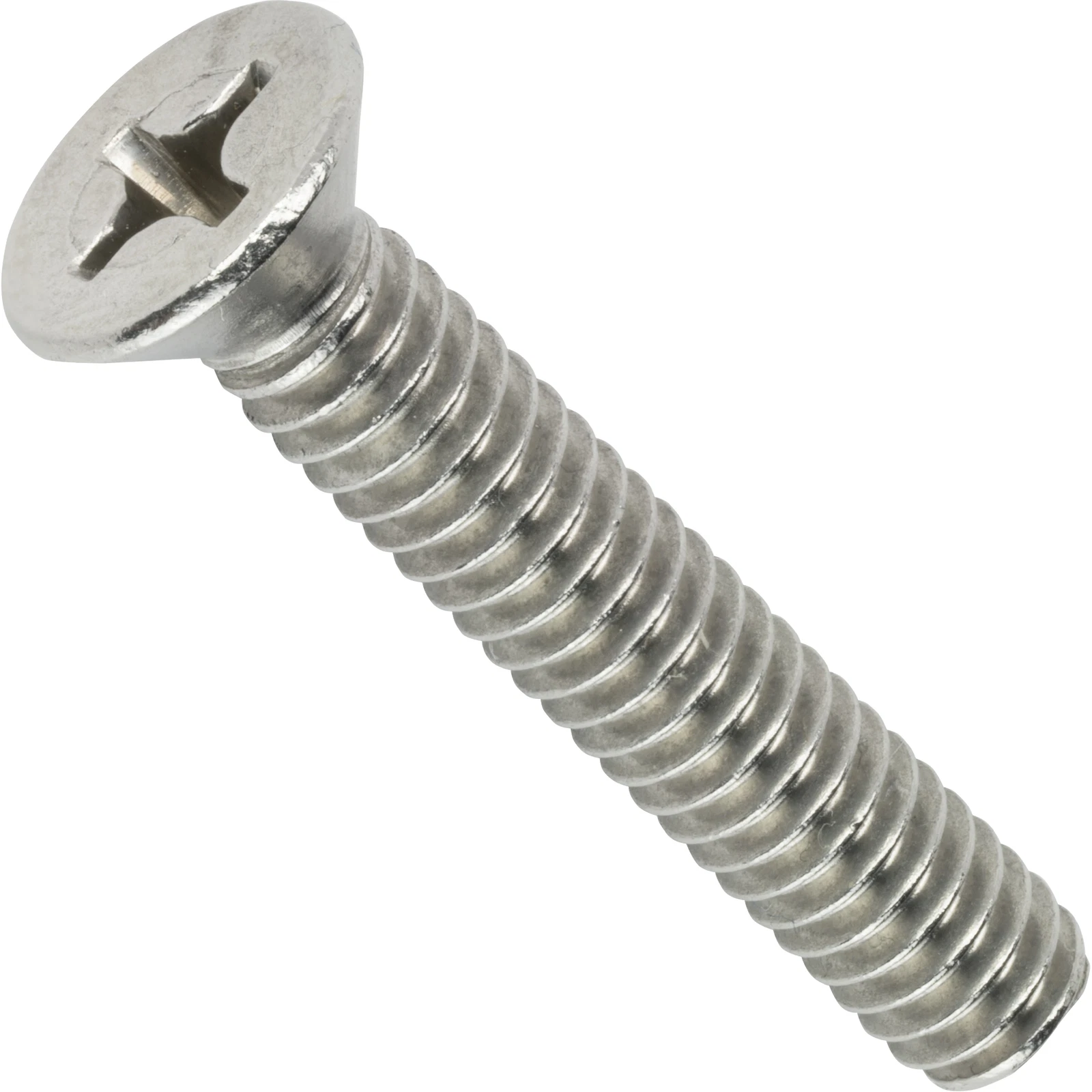 1/4-20 X 3/4 Flat Head Machine Screws Phillips Drive Stainless Steel ...