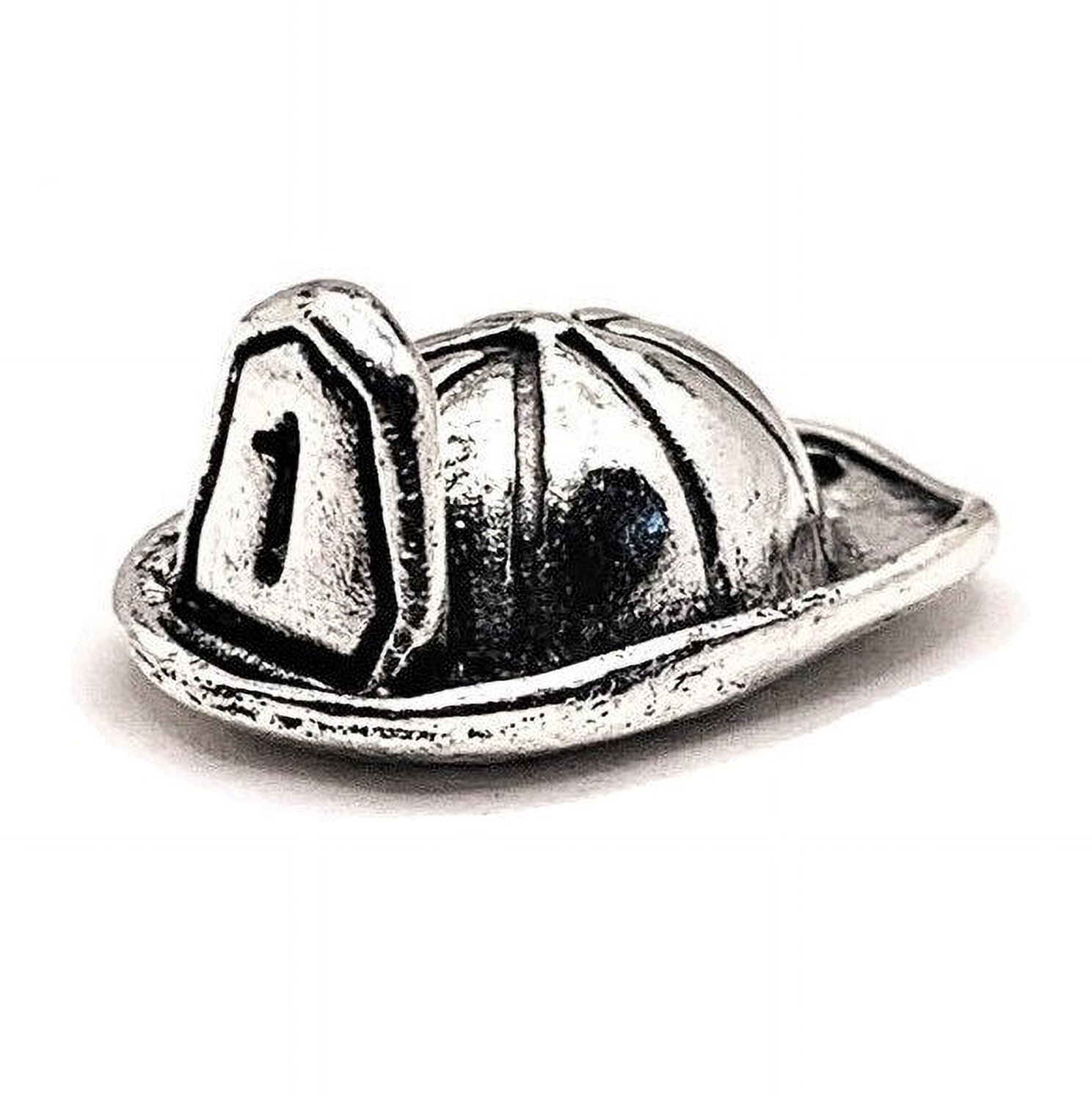 1, 4, 20 or 50 Pieces: Antique Silver Fireman Helmet, 3D Charms ...