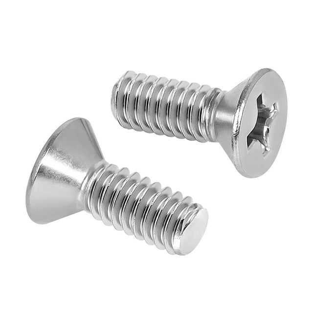 1/4"-20 x 1/2" Countersunk Flat Head Machine Screw Bolts, Full Thread ...