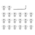 Uxcell 1/4-20 x 1/2" Flat Head Socket Cap Screws 304 Stainless Steel ...