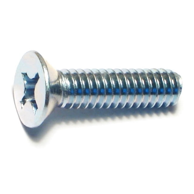 1/4"-20 x 1" Zinc Plated Steel Coarse Thread Phillips Flat Head Machine ...