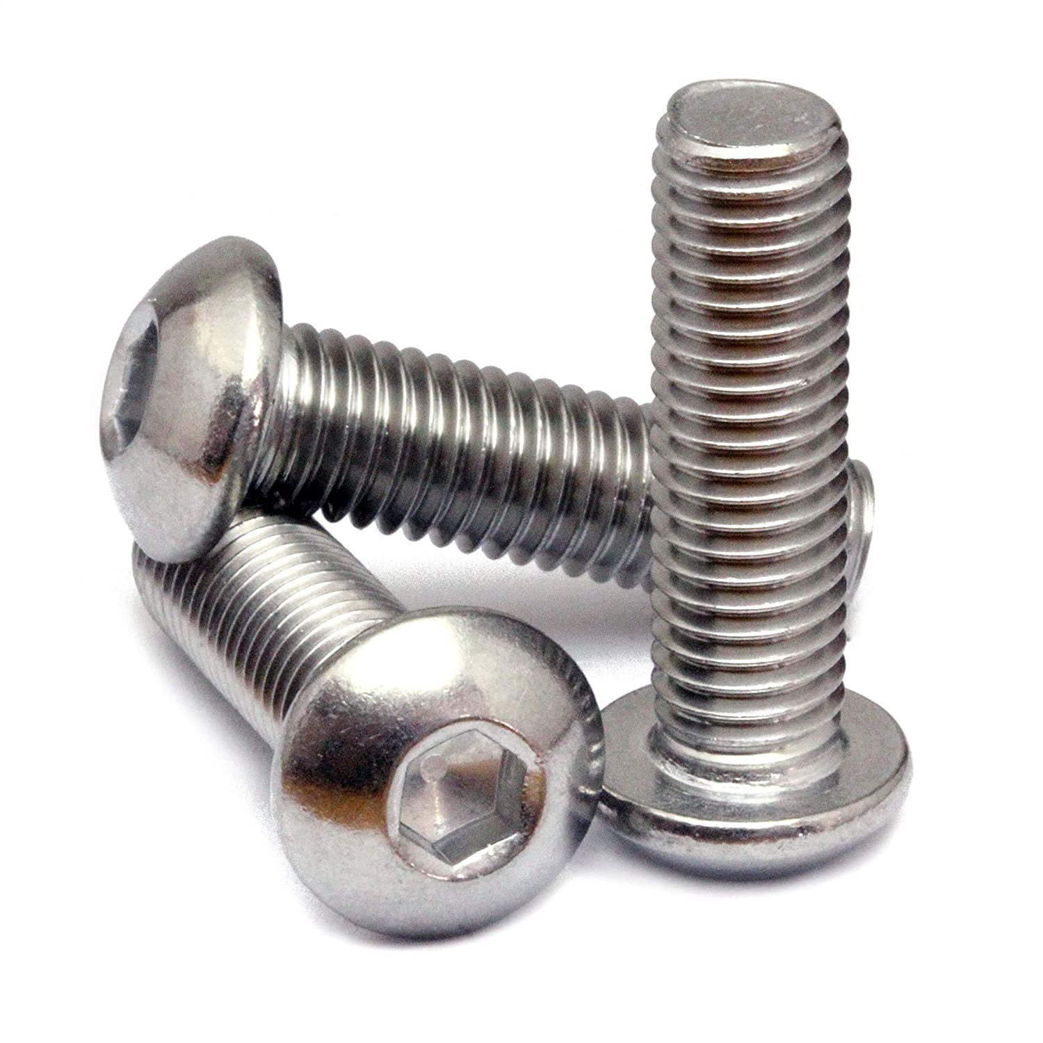 - 1/4"-20 x 2 Button Head Socket Screws, ASME B18.3, Stainless Steel ...