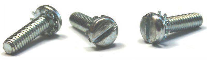 1/4-20 x 3/4" SEMS Screws / External Tooth Washer / Slotted / Pan Head ...