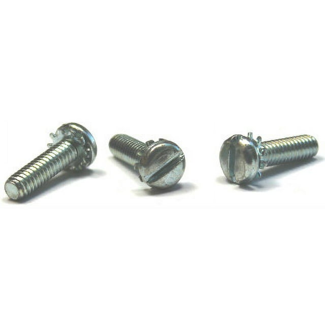 1/4-20 x 3/4" SEMS Screws / External Tooth Washer / Slotted / Pan Head ...