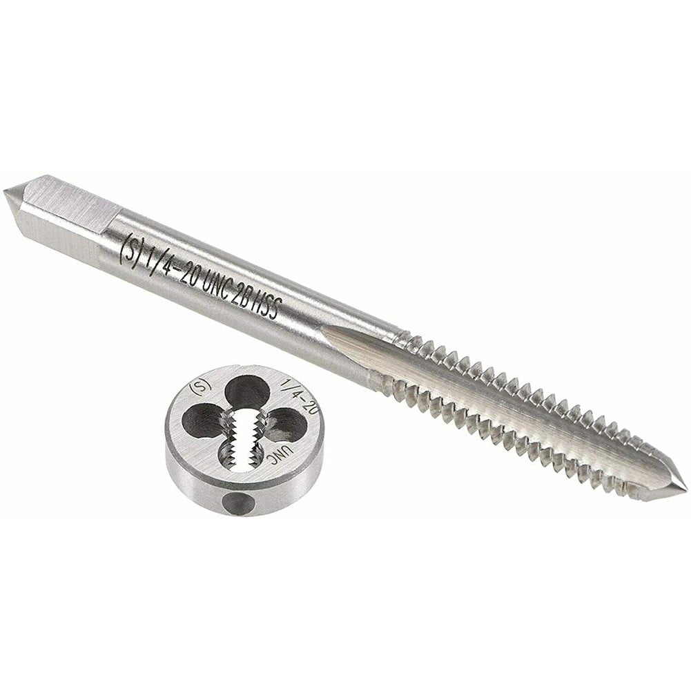 1/4"-20UNC Machine Thread Tap & Die Set HSS Right Hand Thread 1/4"-20 ...