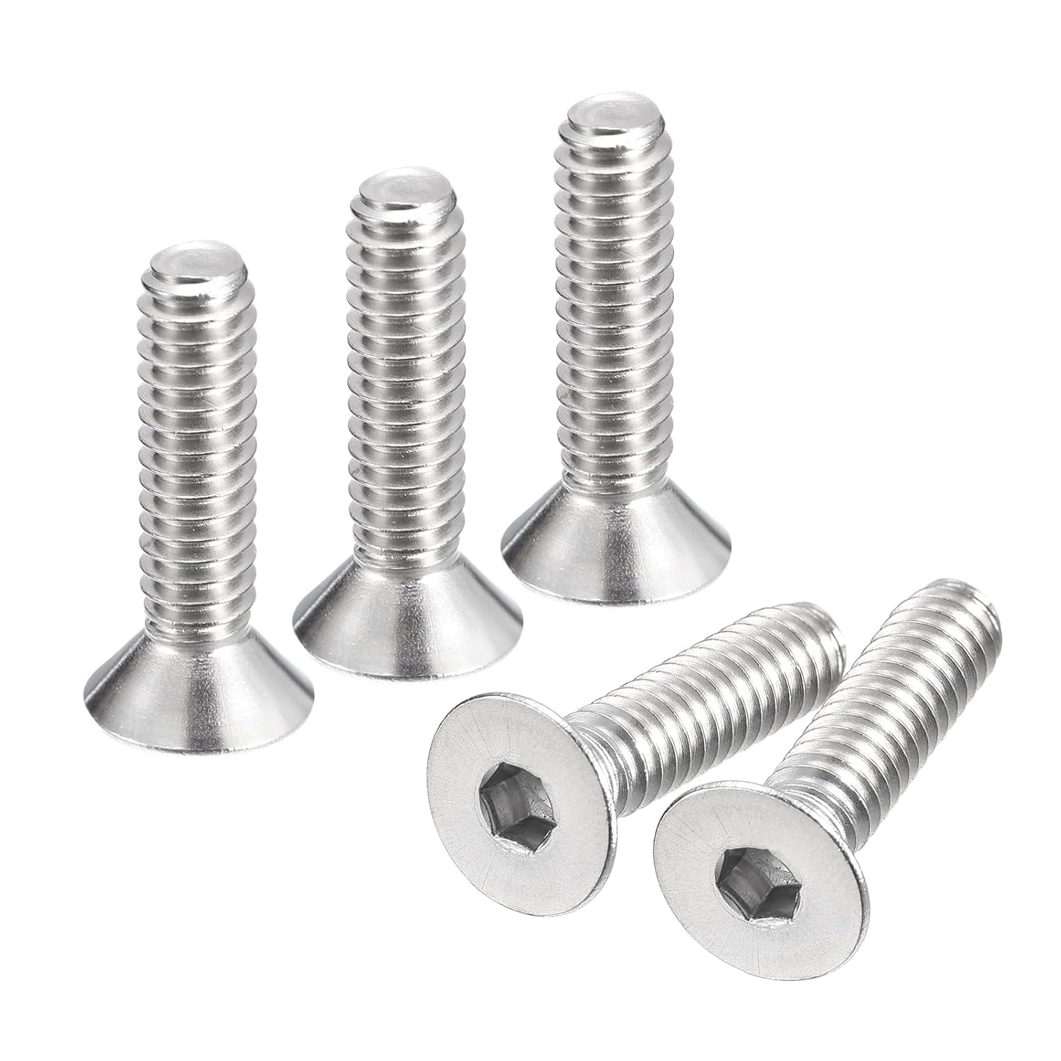 1/4-20x1 Flat Countersunk Head Socket Cap Screws, 20Pcs 304 Stainless ...