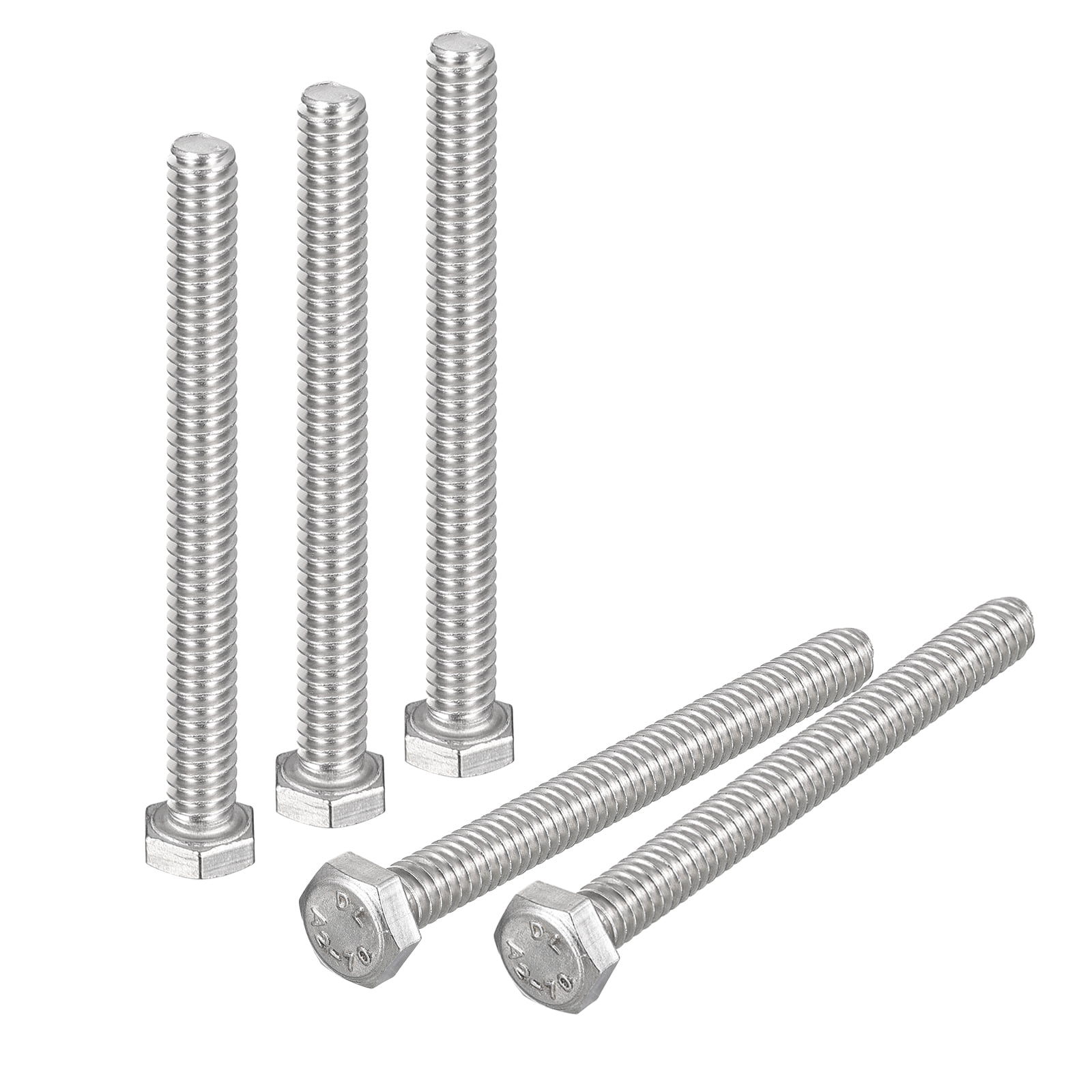 1/4 20x2 1/2" Hex Head Bolts, 10 Pack 304 Stainless Steel Hexagon Bolt ...
