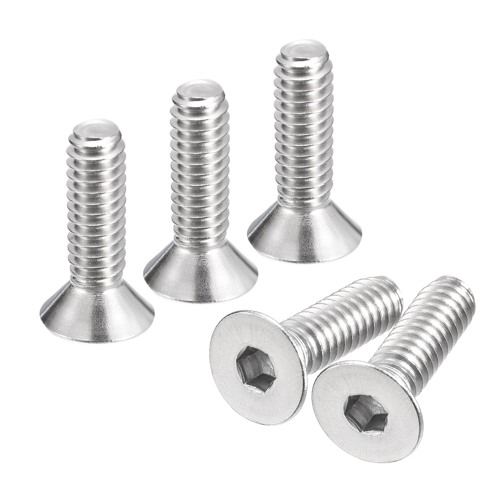 1/4-20x7/8" Flat Head Socket Cap Screws, 304 Stainless Steel Hex Socket ...