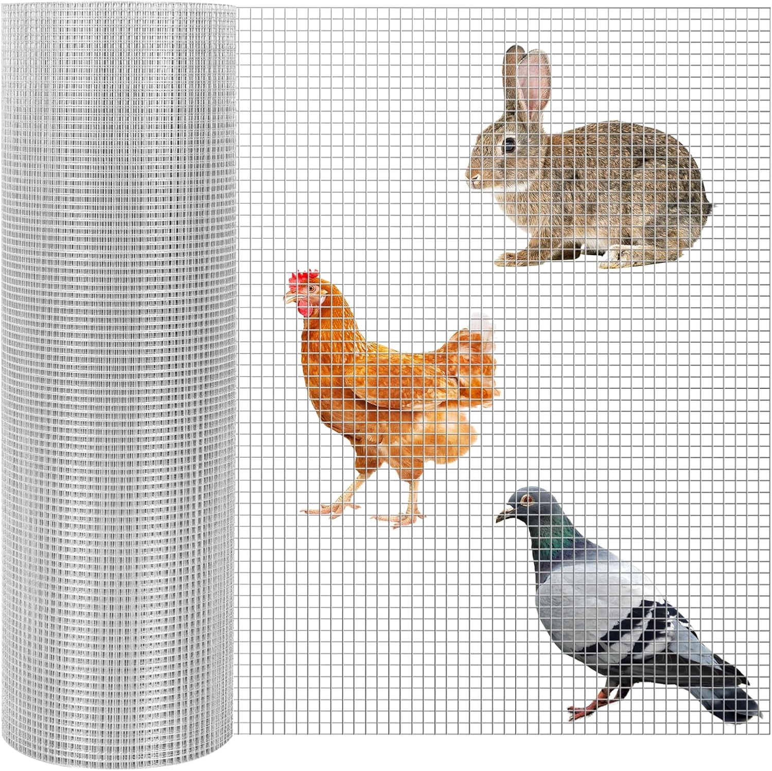 1/4" 24" X 50' Hardware Cloth, Wire Mesh Fence Chicken Wire Fencing ...