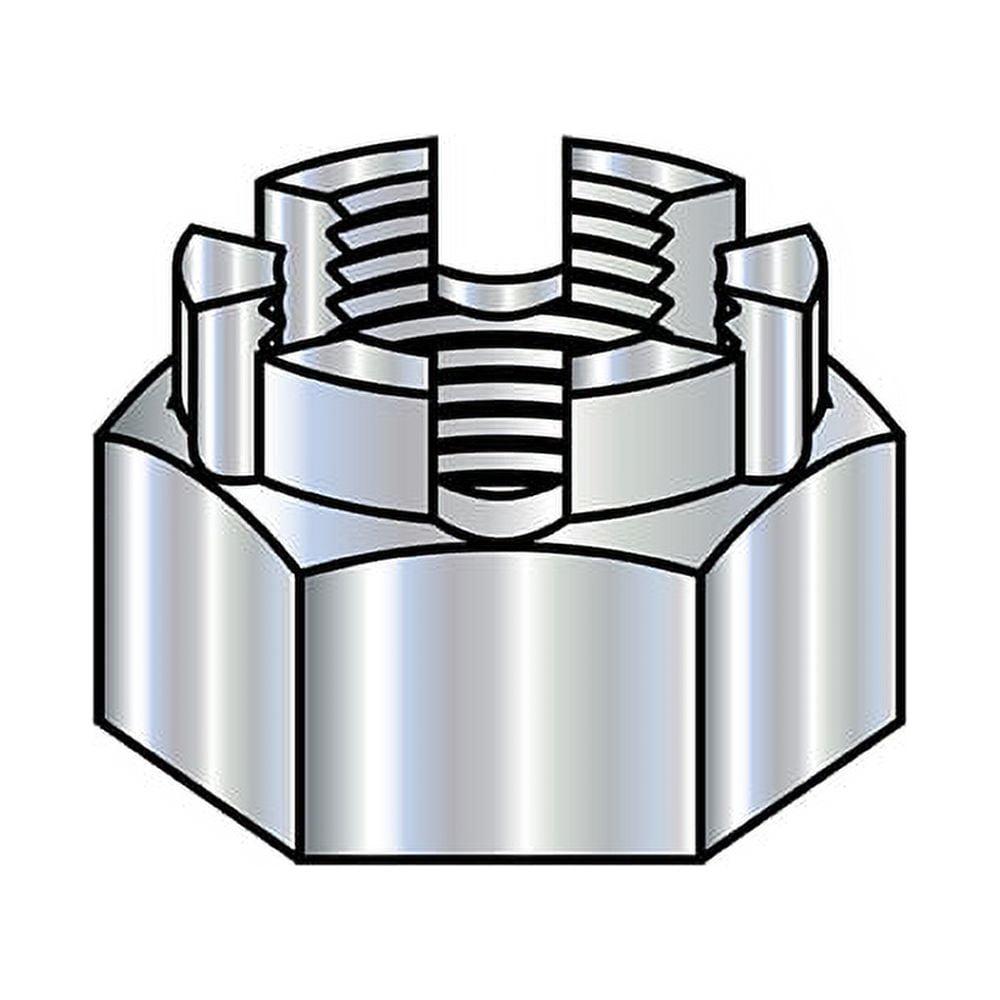1/4-28 Castle Nut Zinc (Pack Qty 2,000) BC-15NHC - Walmart.com