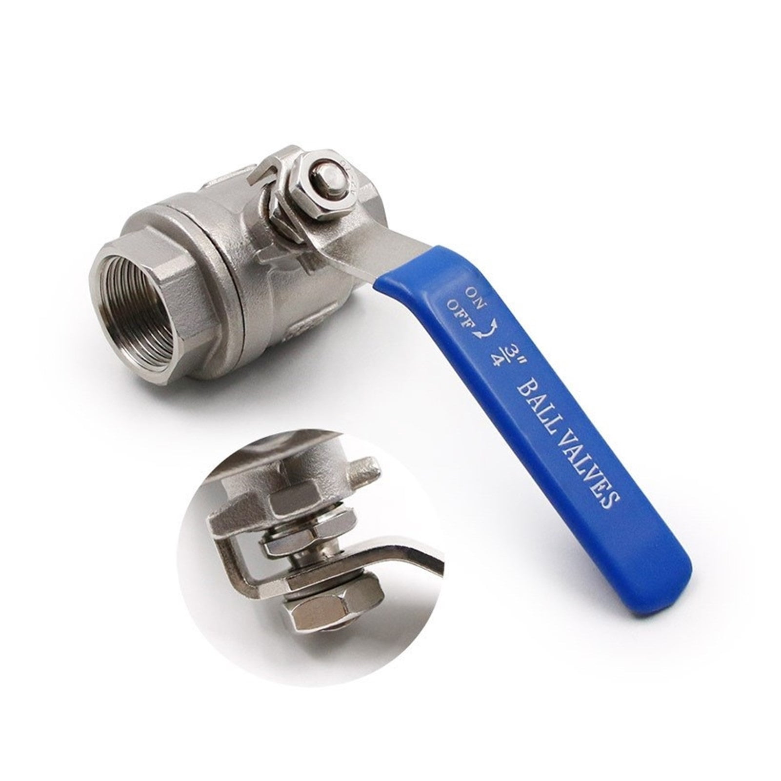 1/4" 3/8" 1/2" 3/4" 1" 1-1/4" 1-1/2" Female Stainless Steel SS304 2P Full Port Ball Valve With ...